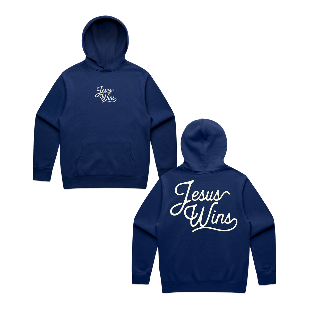Jesus Wins Oversized Hoodie - Royal Blue – Blaze Media Shop