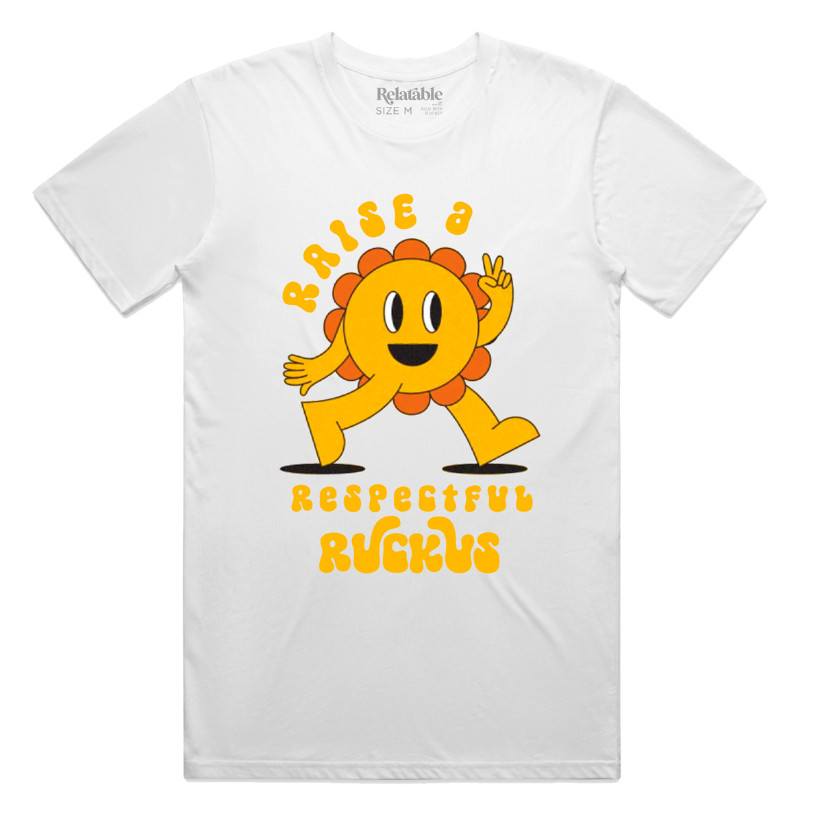 Raise A Respectul Ruckus Character T-shirt - White – Blaze Media Shop