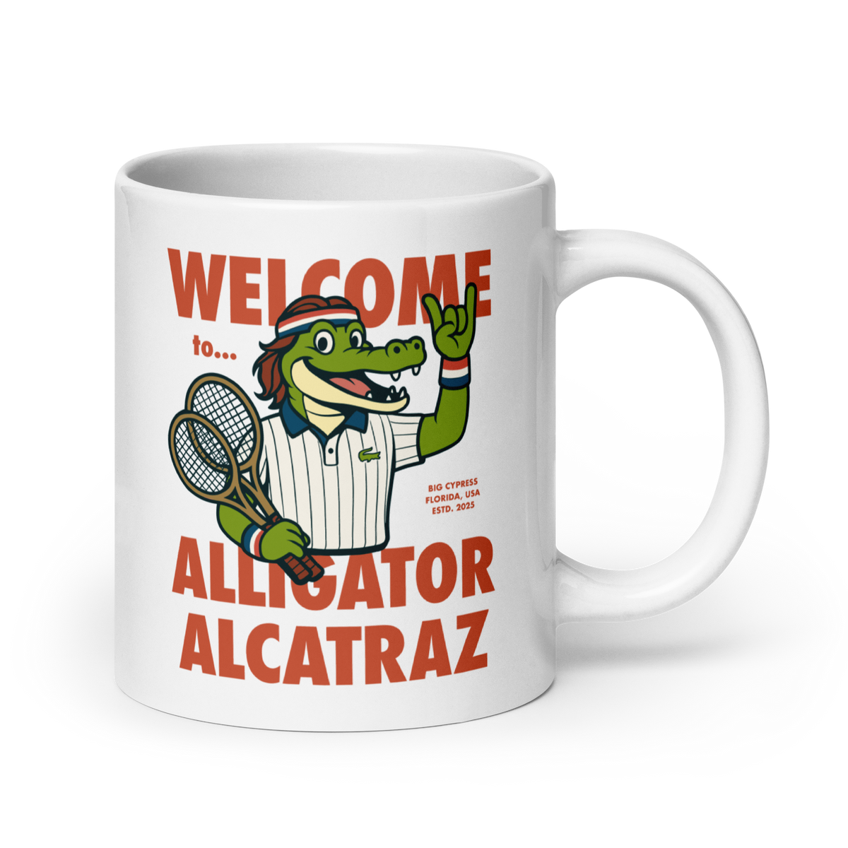Alligator Alcatraz Tennis Club Mug – Blaze Media Shop